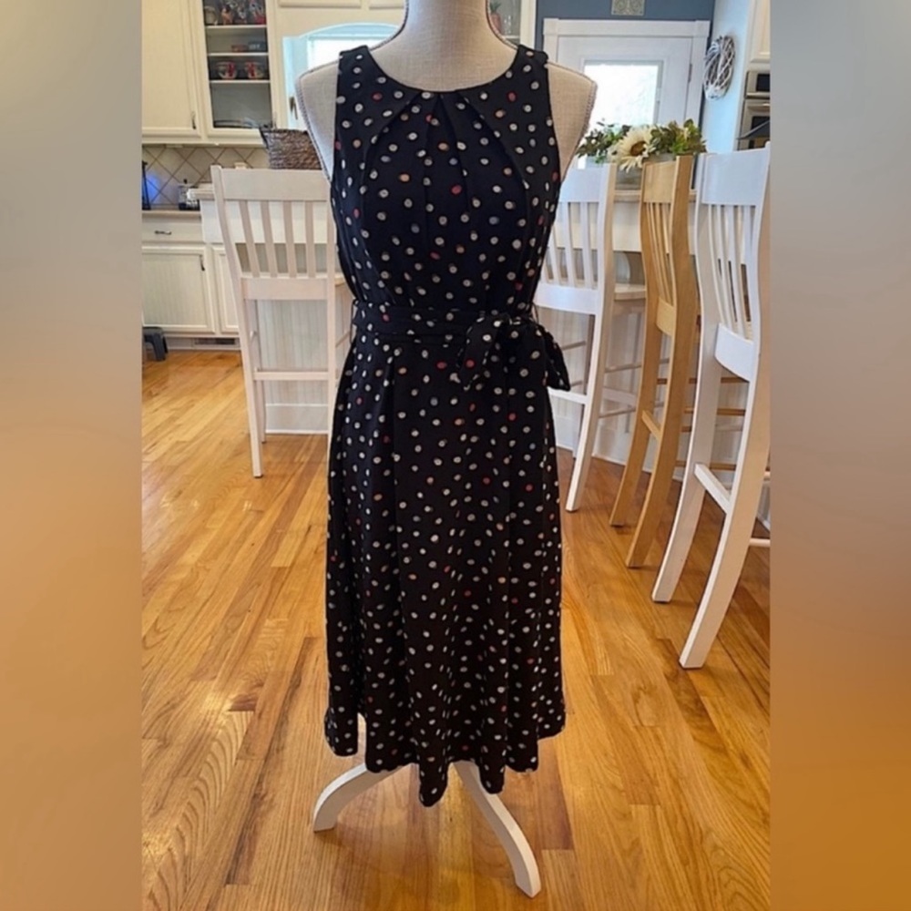 Elle Black Multicolored Sleeveless Homemaker Dress - Gem